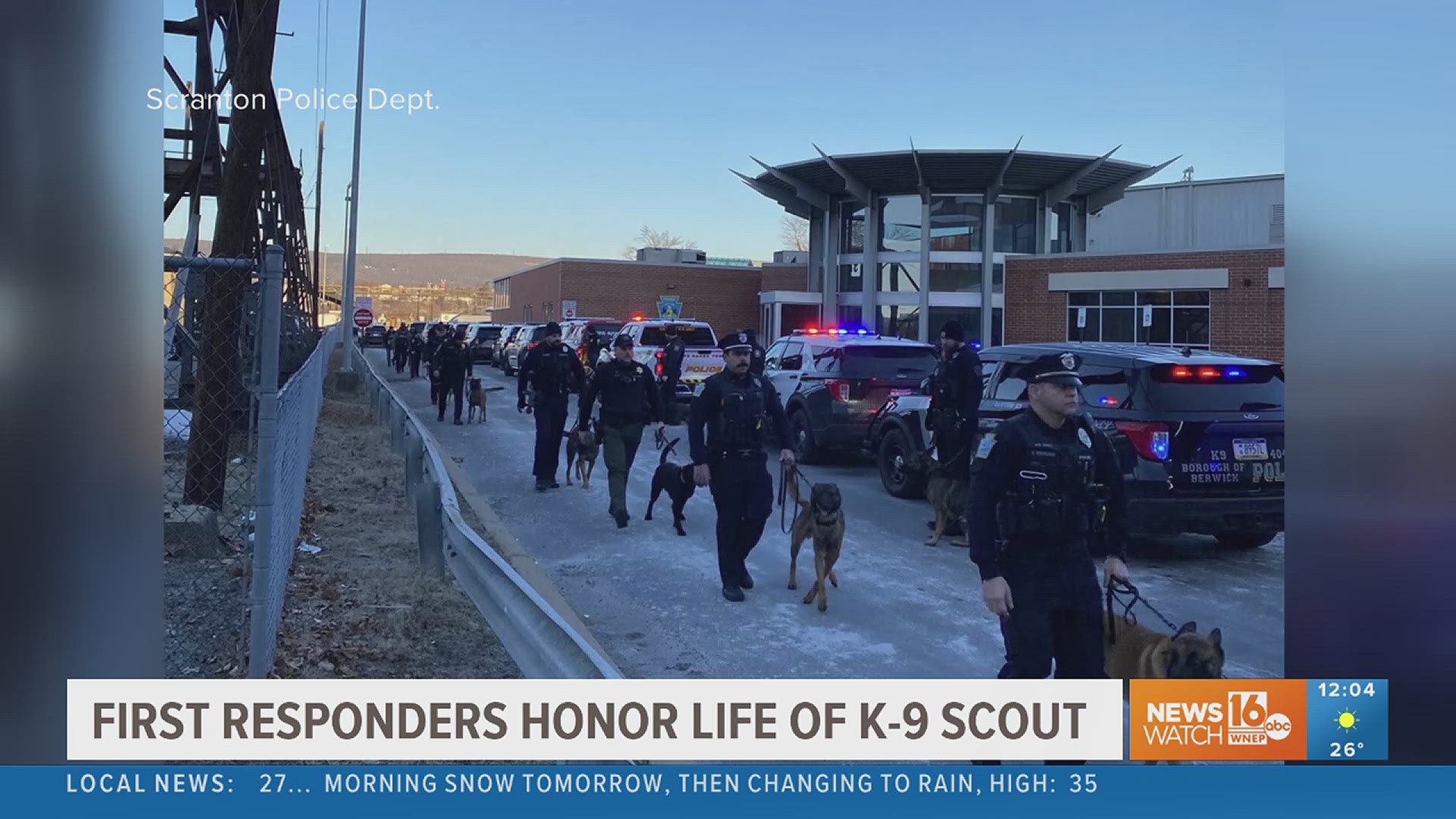 Scranton Police Department honors K-9 Officer Scout | wnep.com