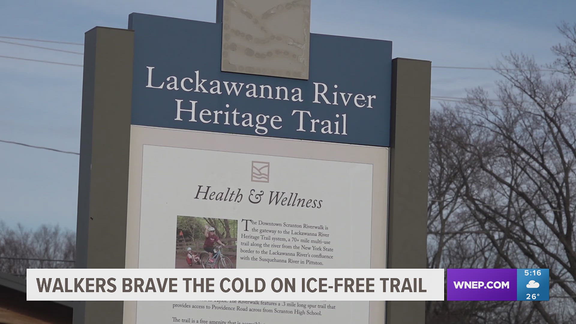 Trail walkers brave the bitter cold in Lackawanna County | wnep.com