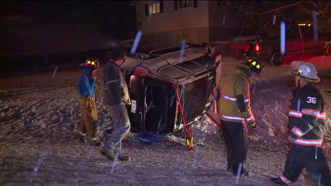 Slick Roads Blamed for Rollover Crash | wnep.com