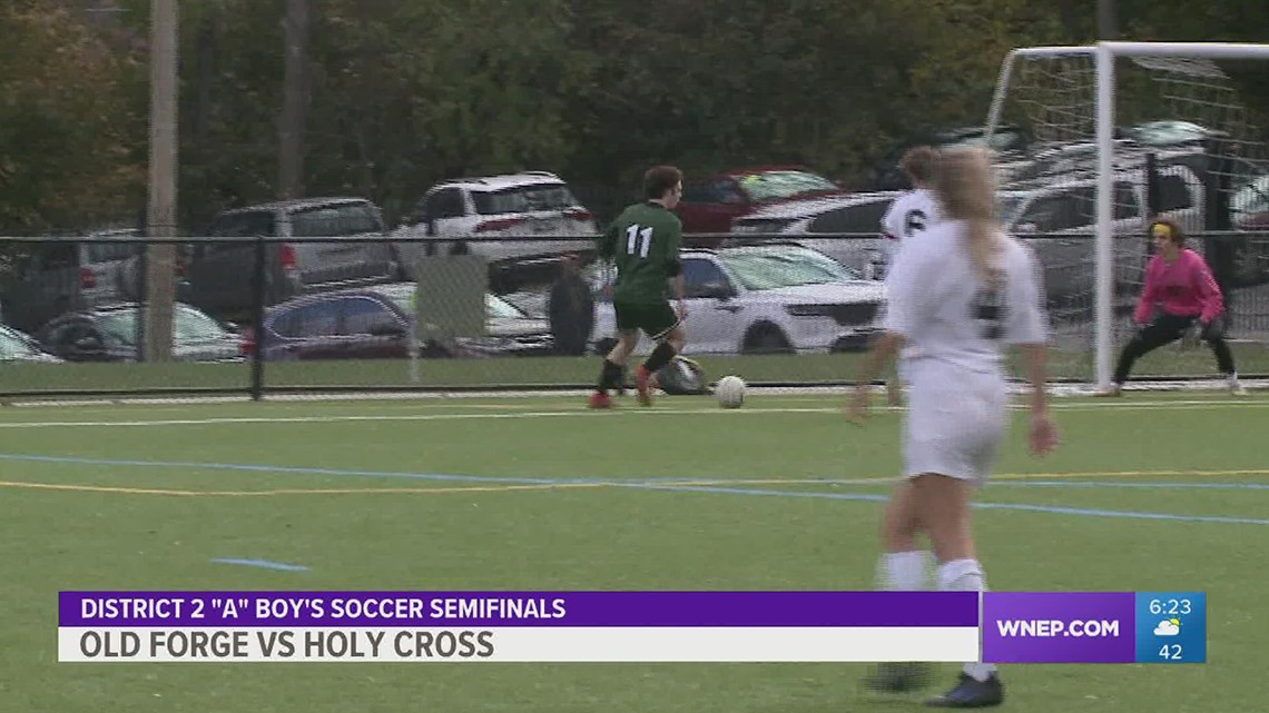Holy Cross ripped Old Forge 9-1 in the D2 boys soccer playoffs. | wnep.com