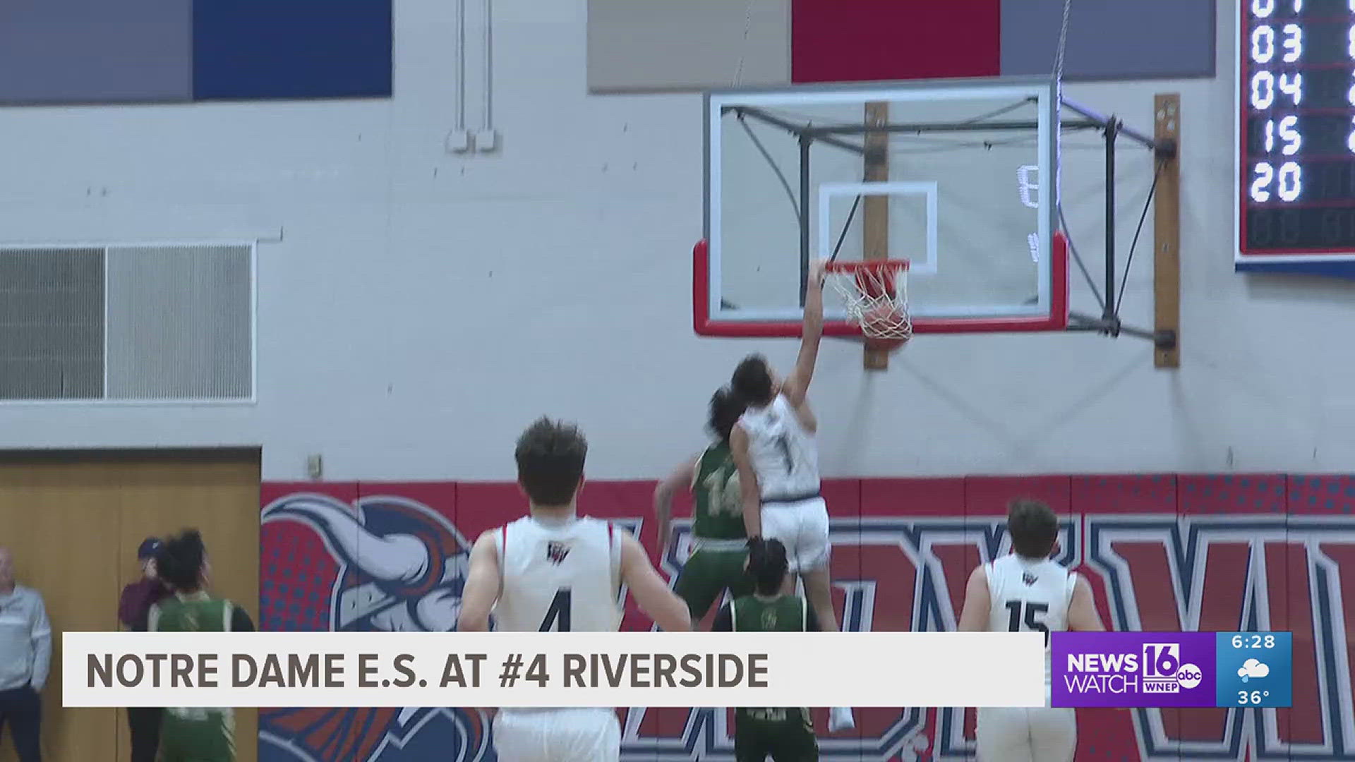 #4 Riverside boys basketball routes Notre Dame East Stroudsburg | wnep.com
