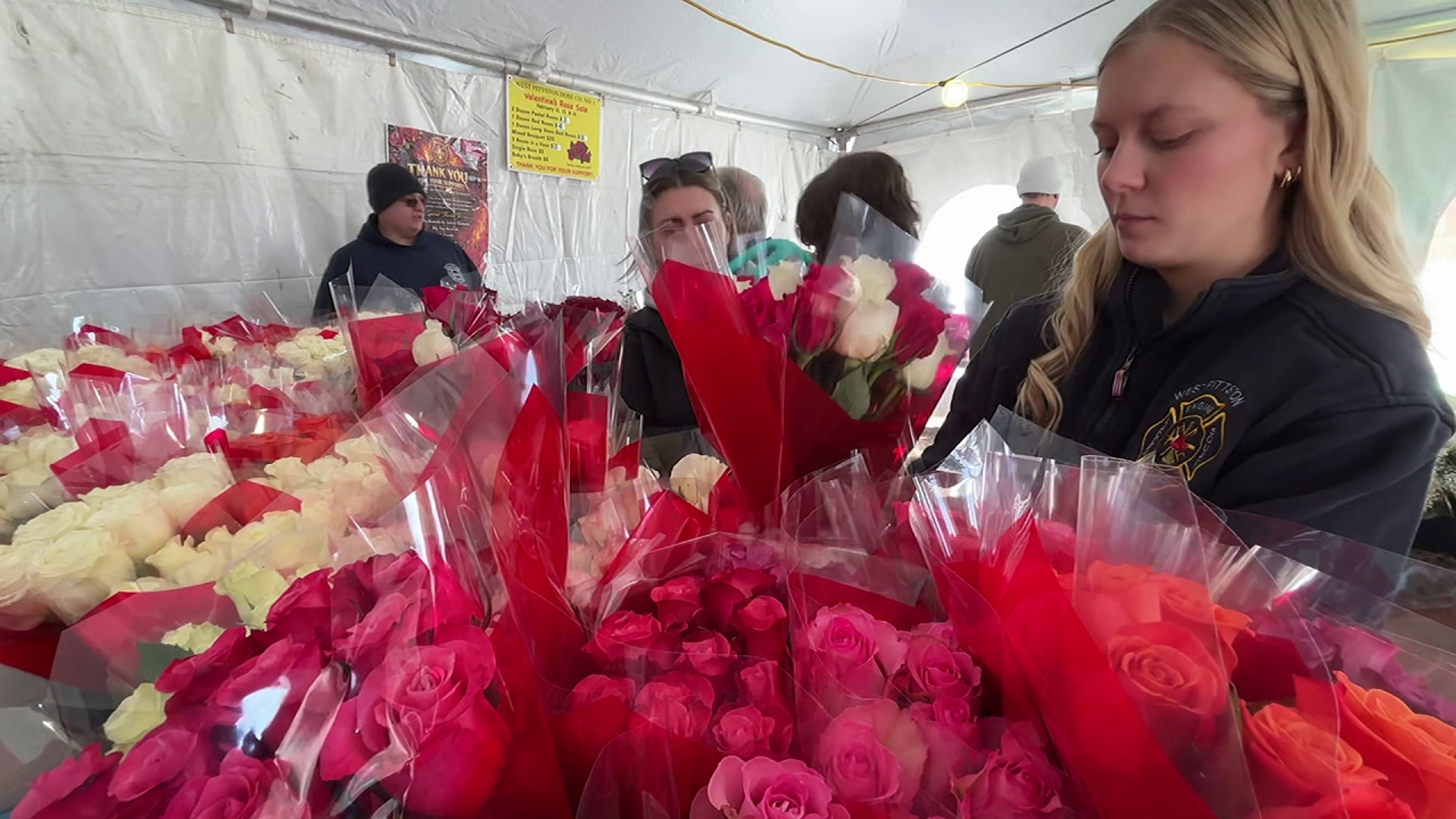 West Pittston firefighters trade hoses for roses for Valentine's Day ...