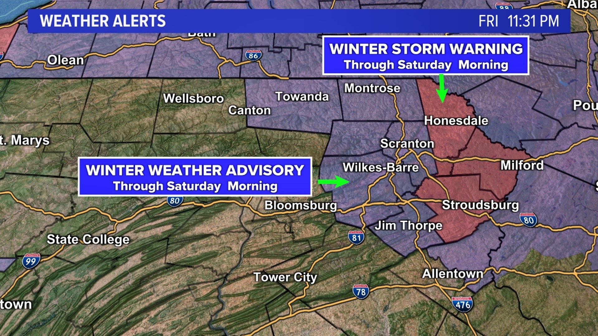 Snow continues into Saturday | Here's what we can expect | wnep.com