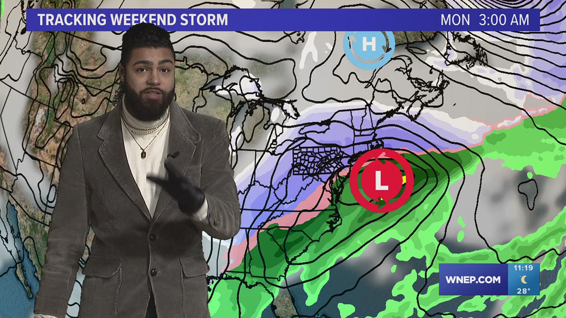 WEATHER IMPACT: Tracking a major snowstorm for Sunday, wind chills 25 ...