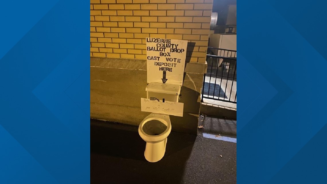 Toilet left at Luzerne County polling place | wnep.com