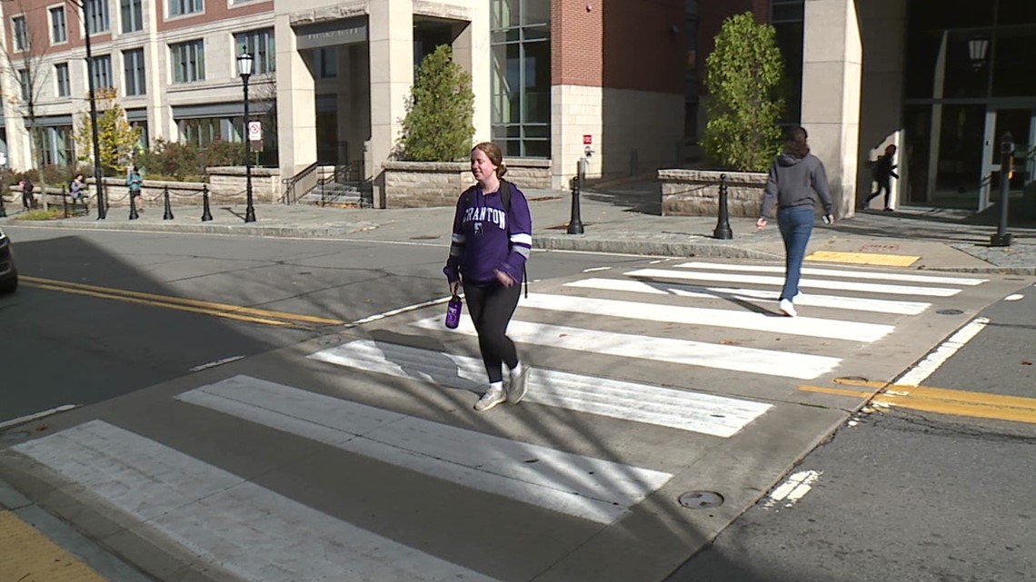 PennDOT and University of Scranton teached pedestrians safety | wnep.com