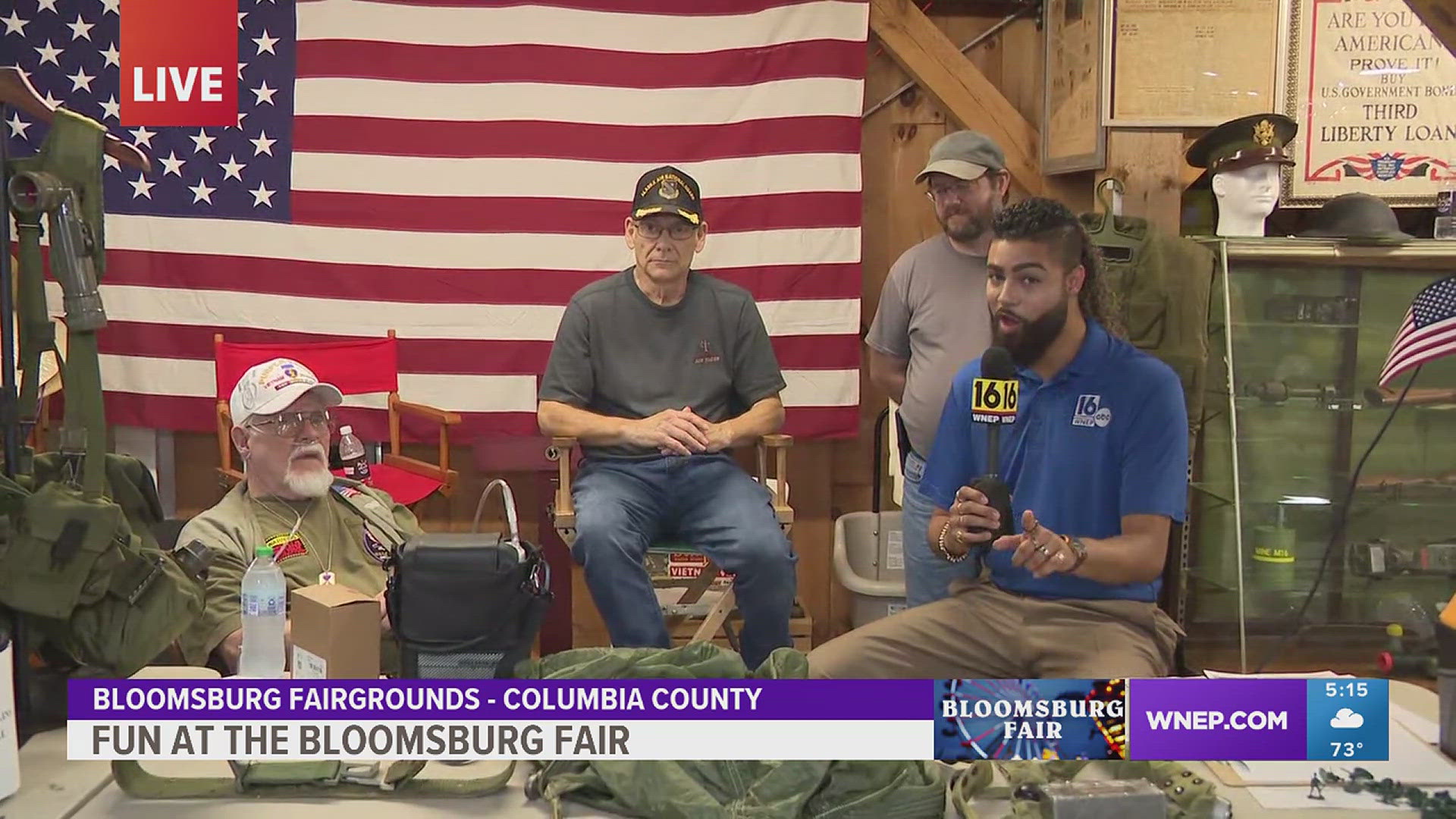 Bloomsburg Fair Fun: Jeremy talks to the veterans booth, Kurt makes apple dumplings | wnep.com