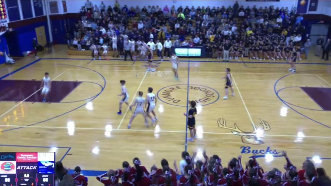 Dunmore senior sinks stunning half-court shot in buzzer-beater victory ...