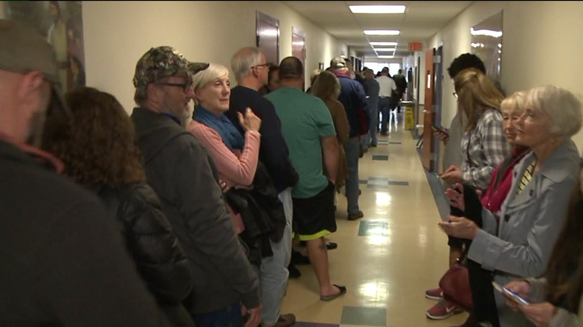 High Voter Turnout At Luzerne County Polling Place