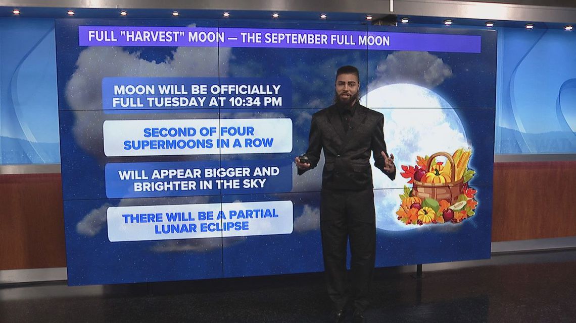 This month's "Harvest Supermoon" will also feature a partial lunar ...