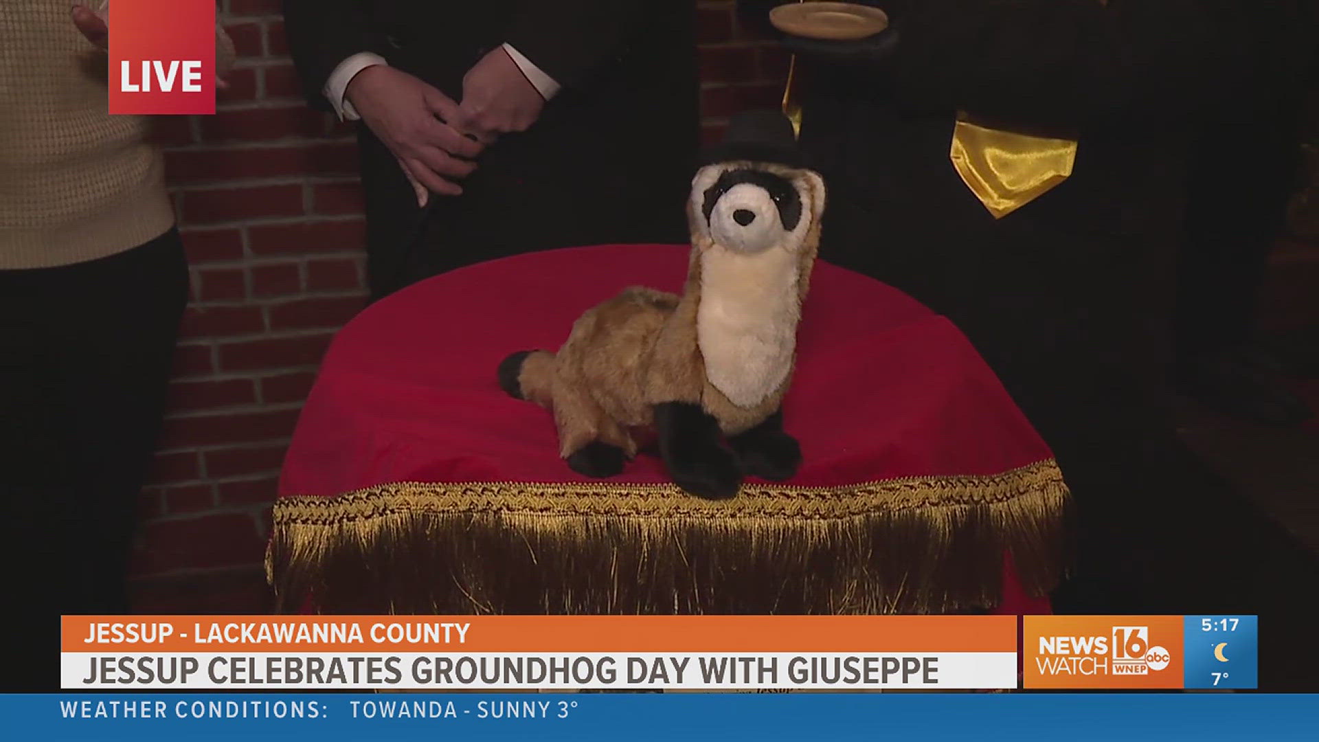 Jessup debuts its own groundhog tradition with Giuseppe the ferret this ...