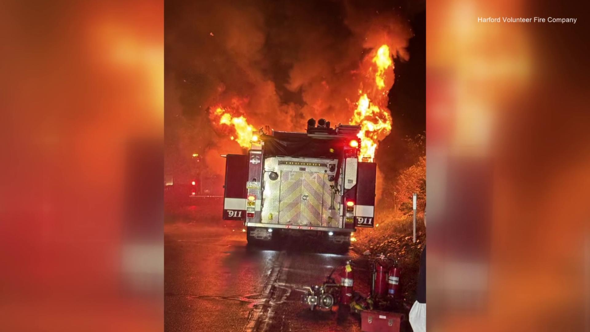 Retirement of Engine 4: Harford firefighters battle fire to their own ...