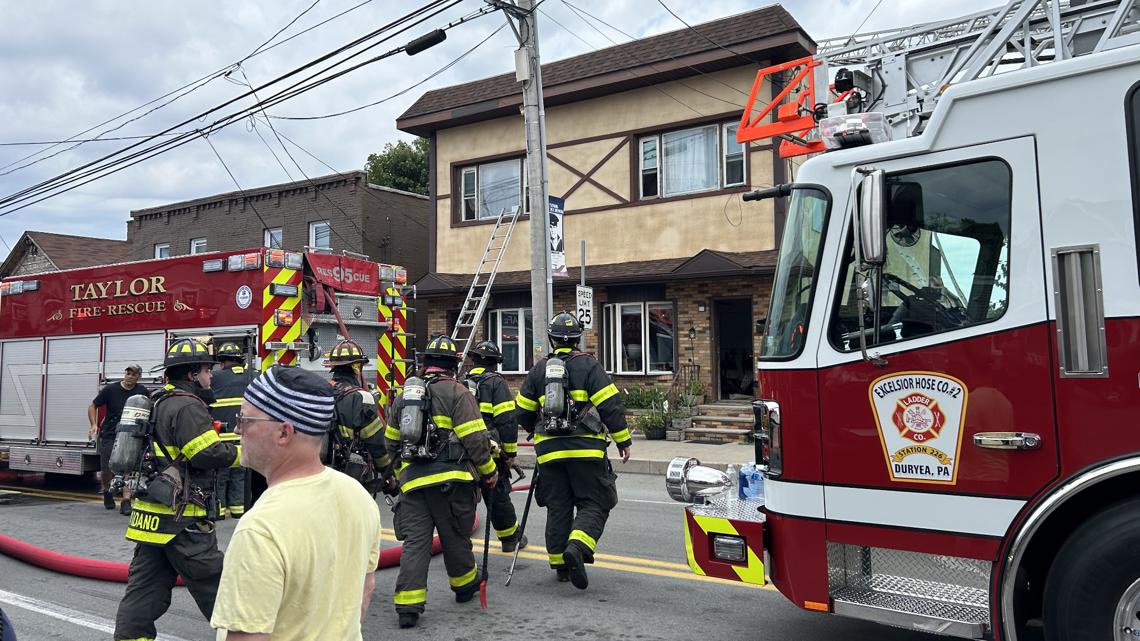 Flames spark at apartment building in Taylor | wnep.com