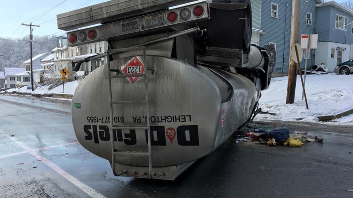 Crews Try to Limit Spill from Crashed Fuel Truck | wnep.com