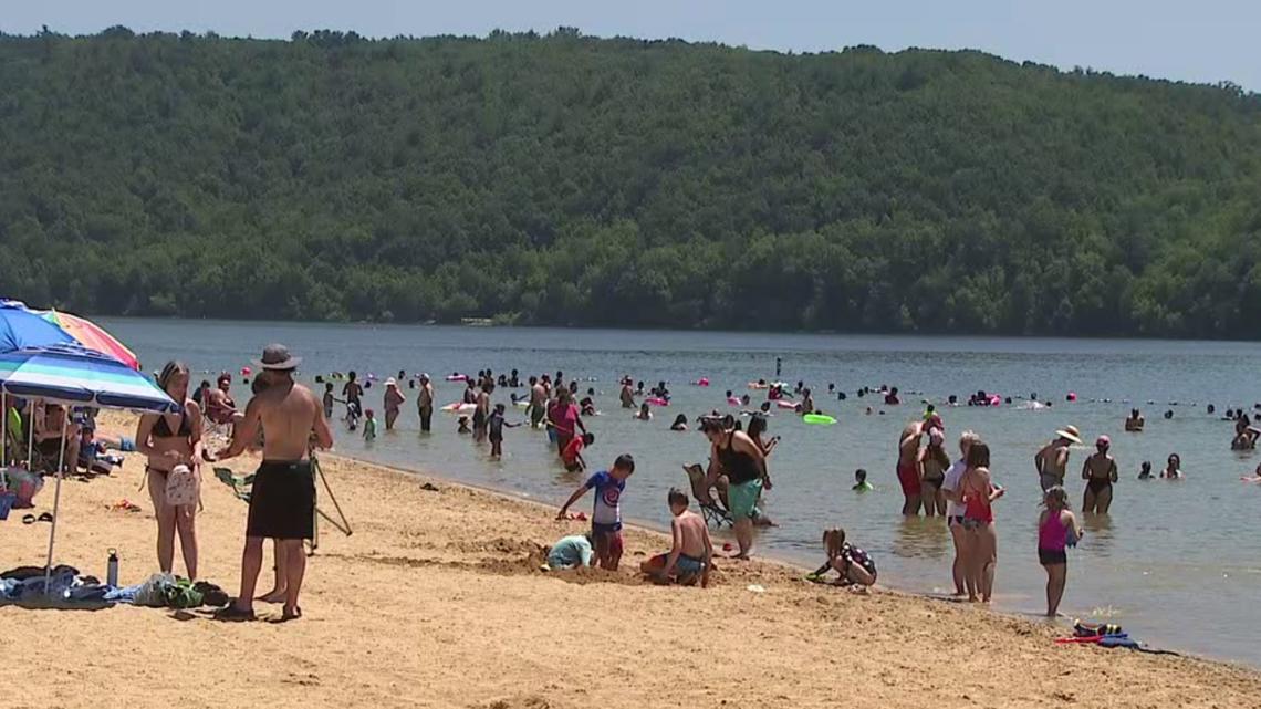 'Hydration is key': Families enjoy hot day at Beltzville State Park ...