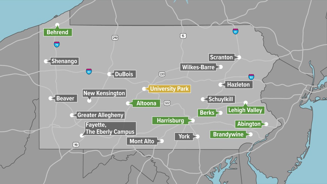 Fate of 12 Penn State branch campuses uncertain as university considers ...