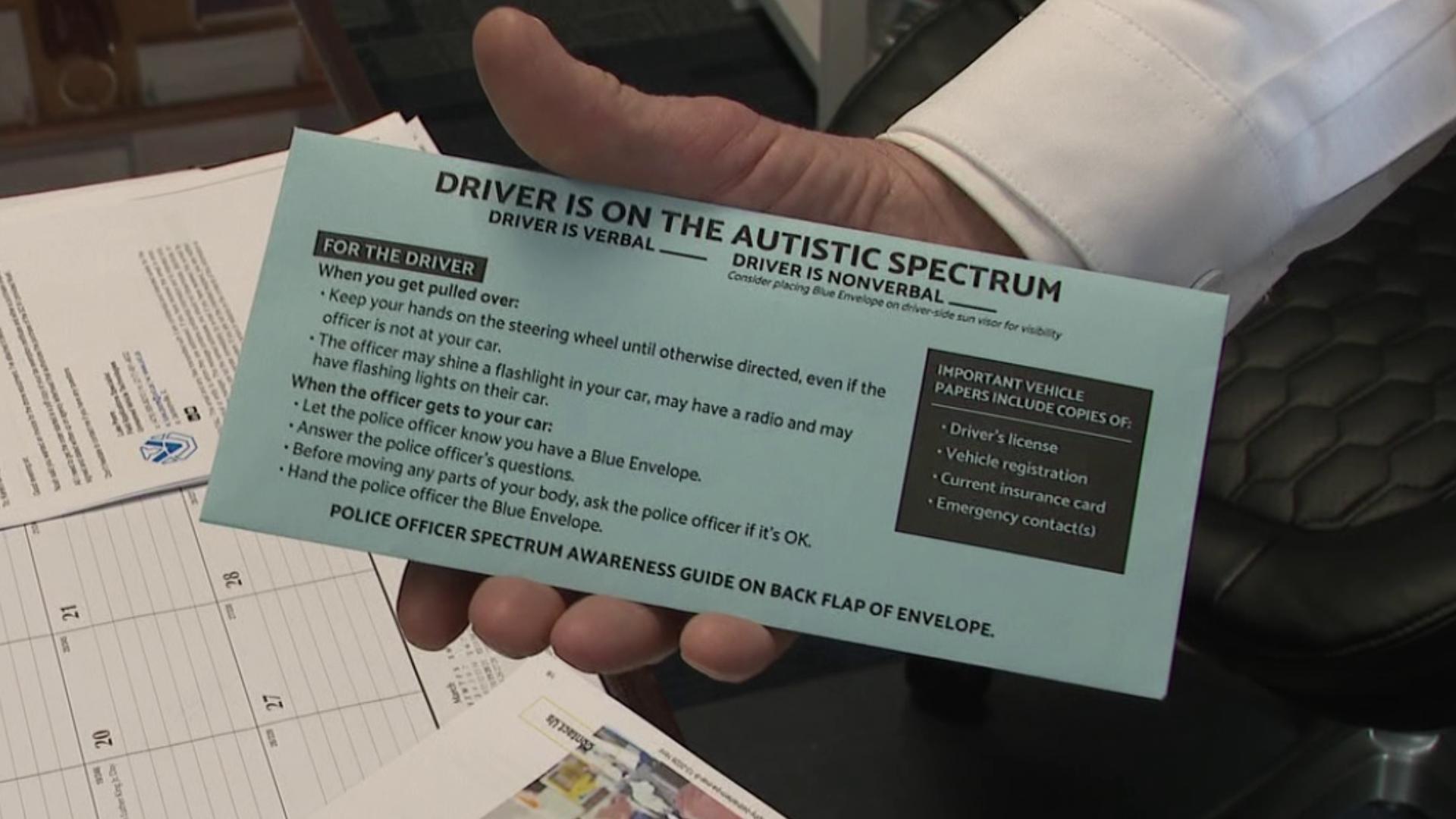 Throop police embrace Blue Envelope Program to aid drivers with autism ...