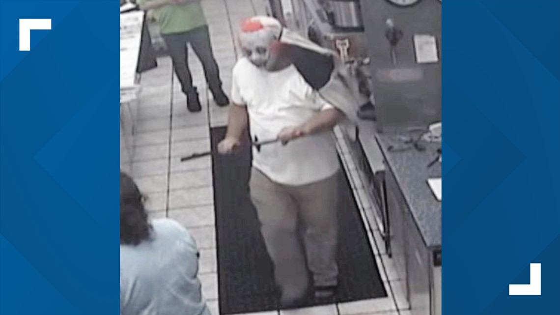 Robber in clown mask robs store with sword in Monroe County | wnep.com Robber in clown mask robs store with sword in Monroe County | wnep.com