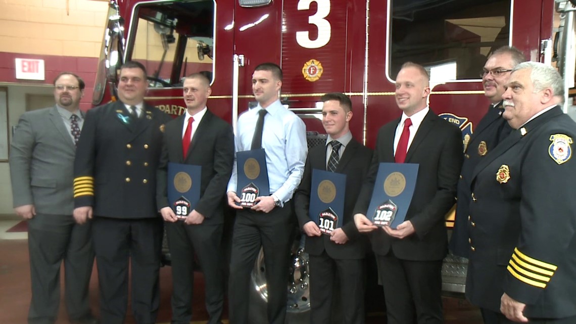 Hazleton gains four new firefighters in swearing-in ceremony | wnep.com