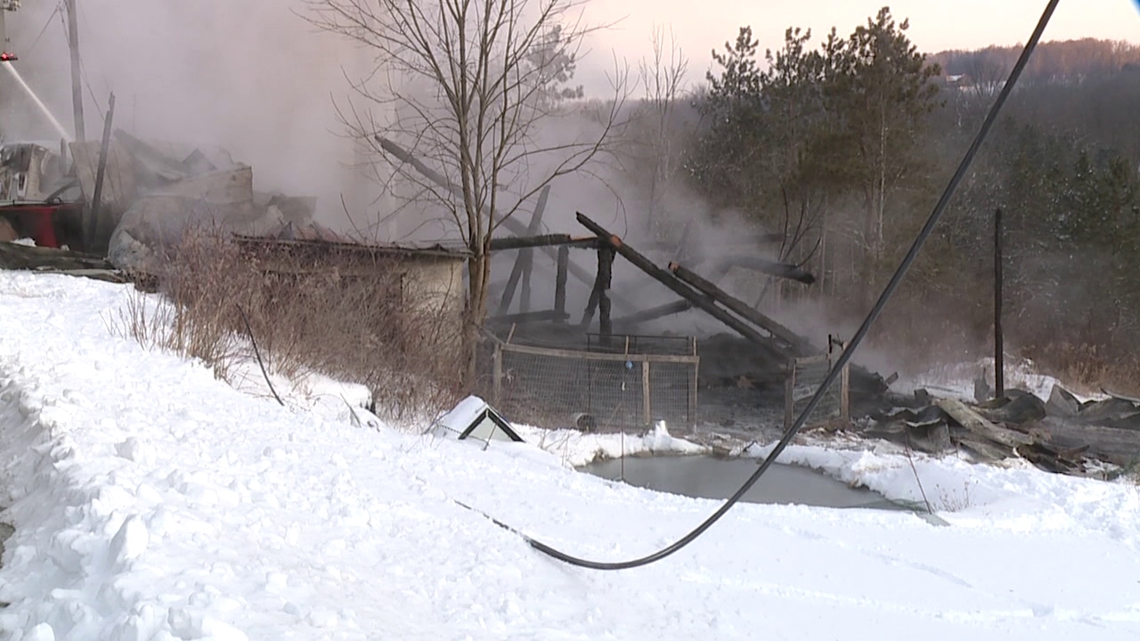 Early morning fire rips through barn in Susquehanna County | wnep.com