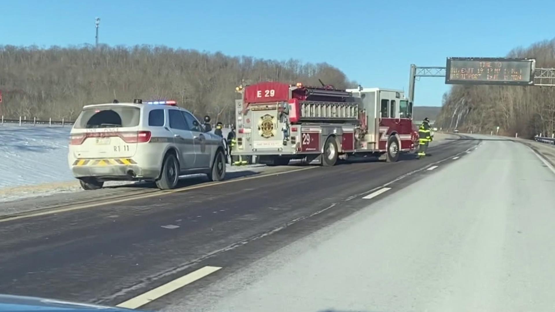 Crews respond to I-84 in Jefferson Township after ice strikes car's ...