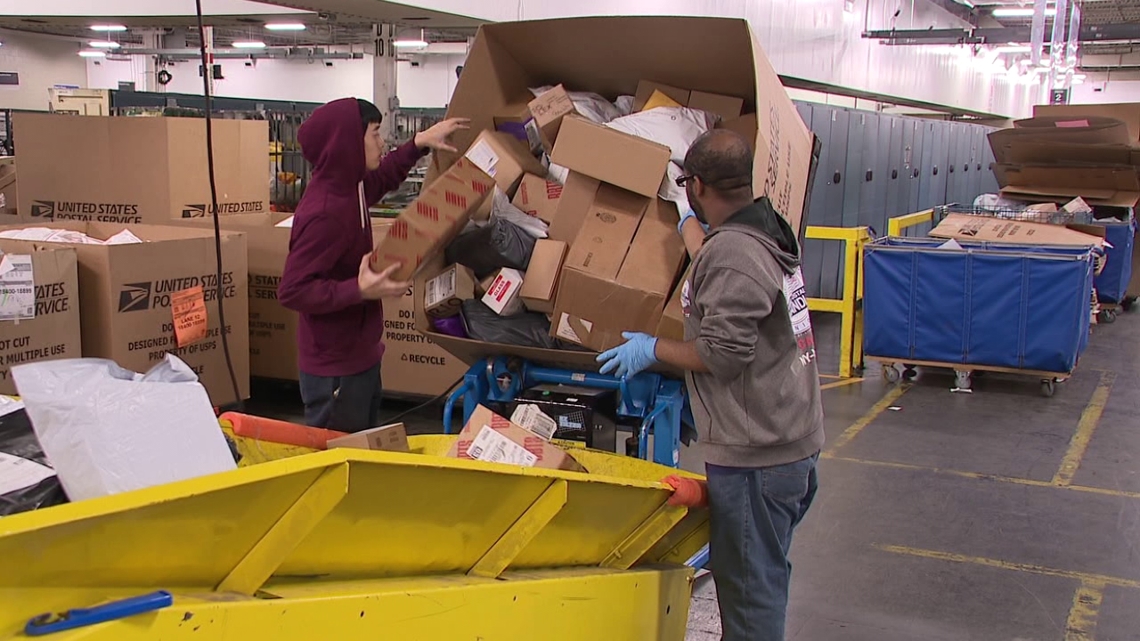 A look at how USPS handles surge in packages for the holiday rush ...