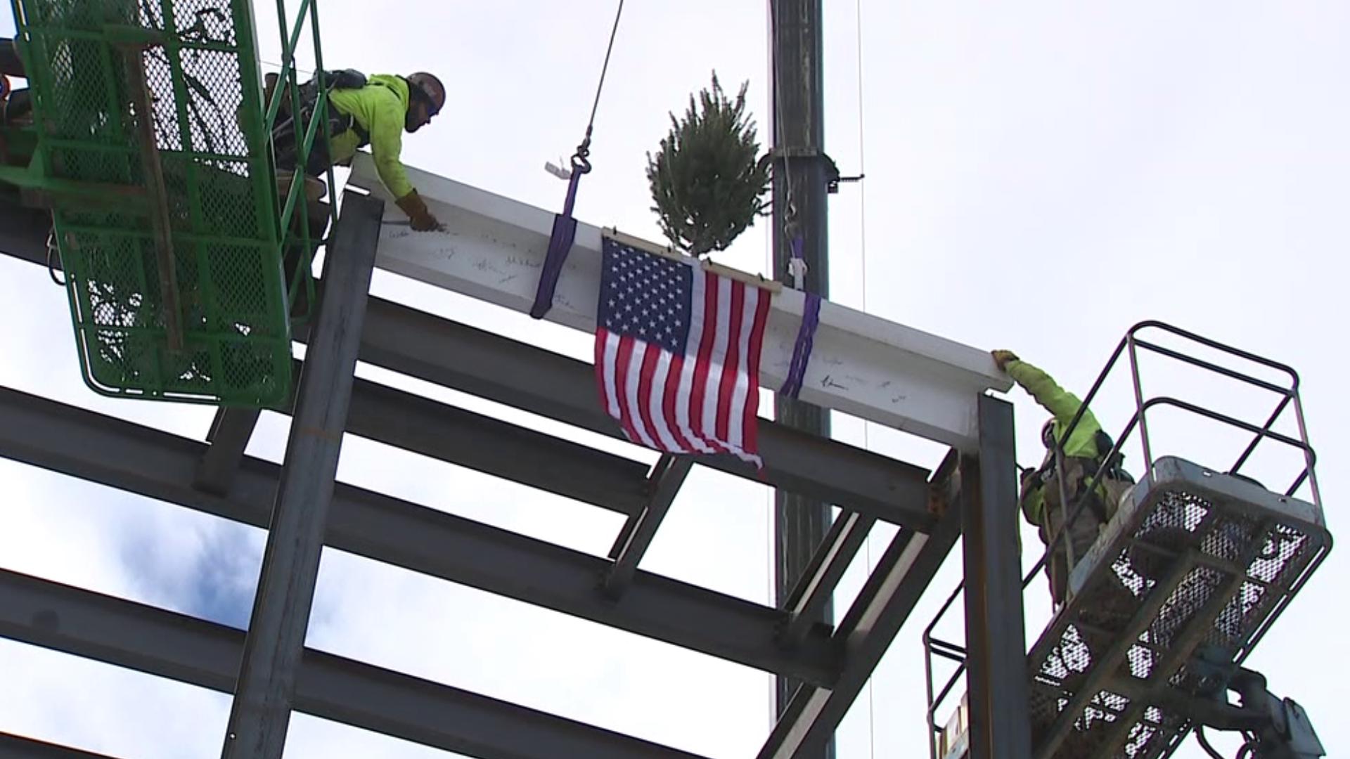 LVHN raises the final beam for neighborhood hospital project in Monroe ...