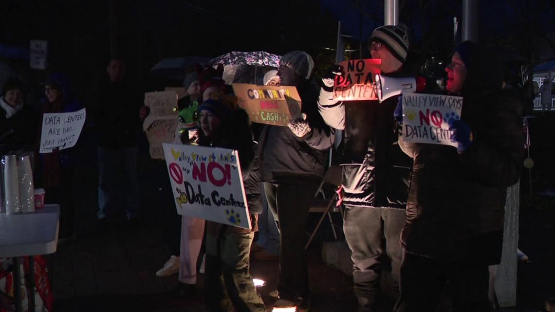 Folks gather in Archbald to protest data centers ahead of borough ...