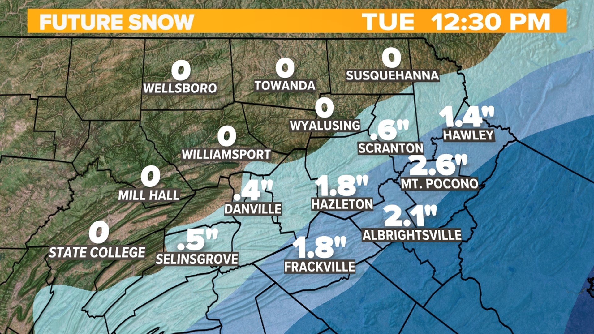 Potential snow totals in Pa. drop as storm shifts south | wnep.com