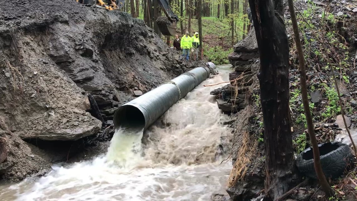 Bridge washed away in powerful storm, leaving residents stranded | wnep.com