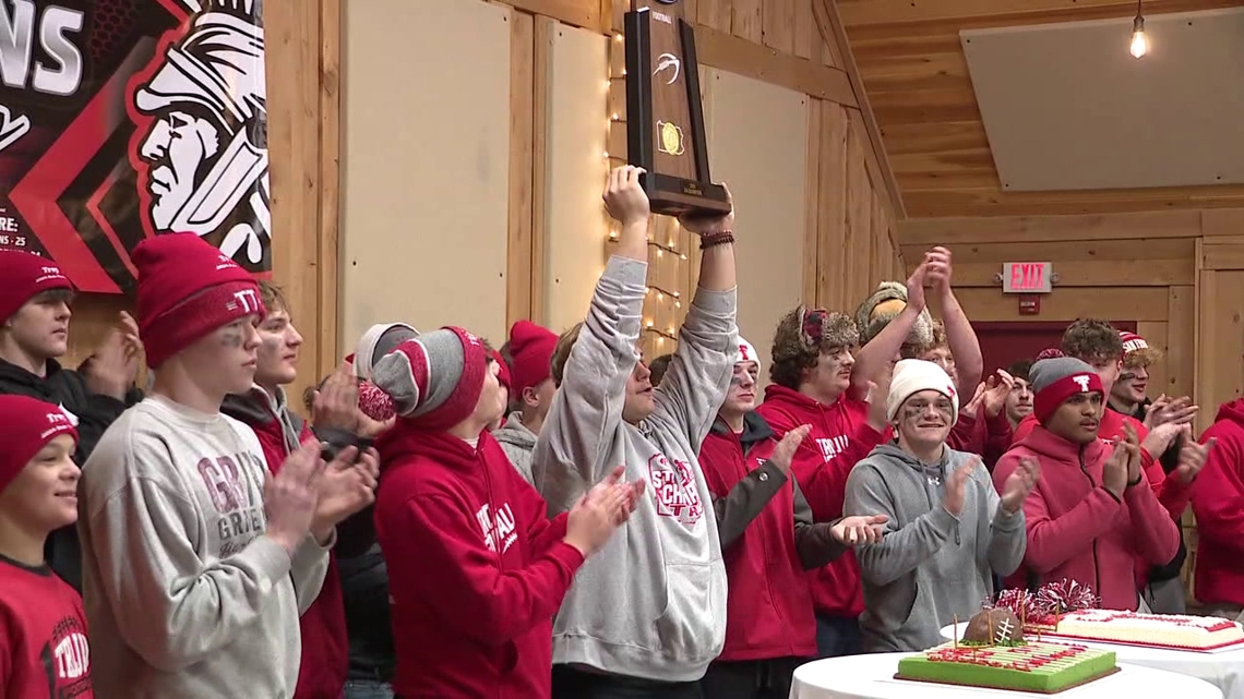Troy Trojans celebrate first-ever state championship win | wnep.com