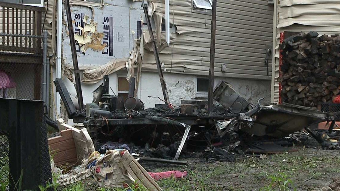 Flames From Burning Camper Damage Houses | wnep.com