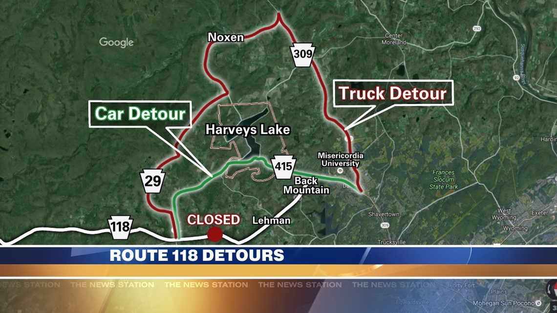 Partial Closure of Route 118 Over Harveys Creek Expected Starting ...
