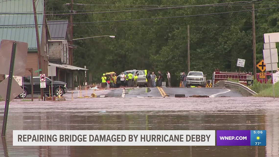 Bridge replacement underway in Lycoming County after storm damage ...