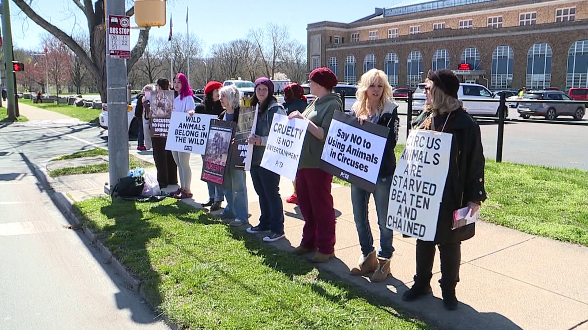 Group gathers to protest Irem Shrine Circus | wnep.com