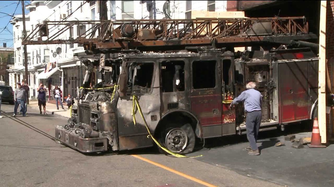 Damaged Fire Truck Removed | wnep.com