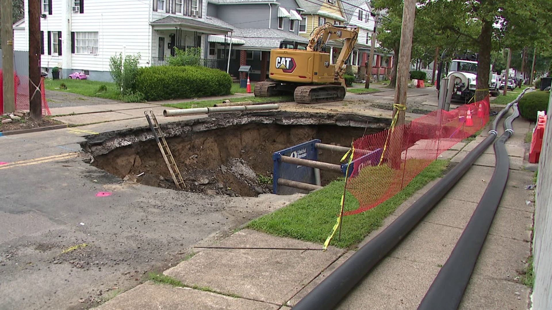 Repairs underway on massive hole in Wilkes-Barre | wnep.com