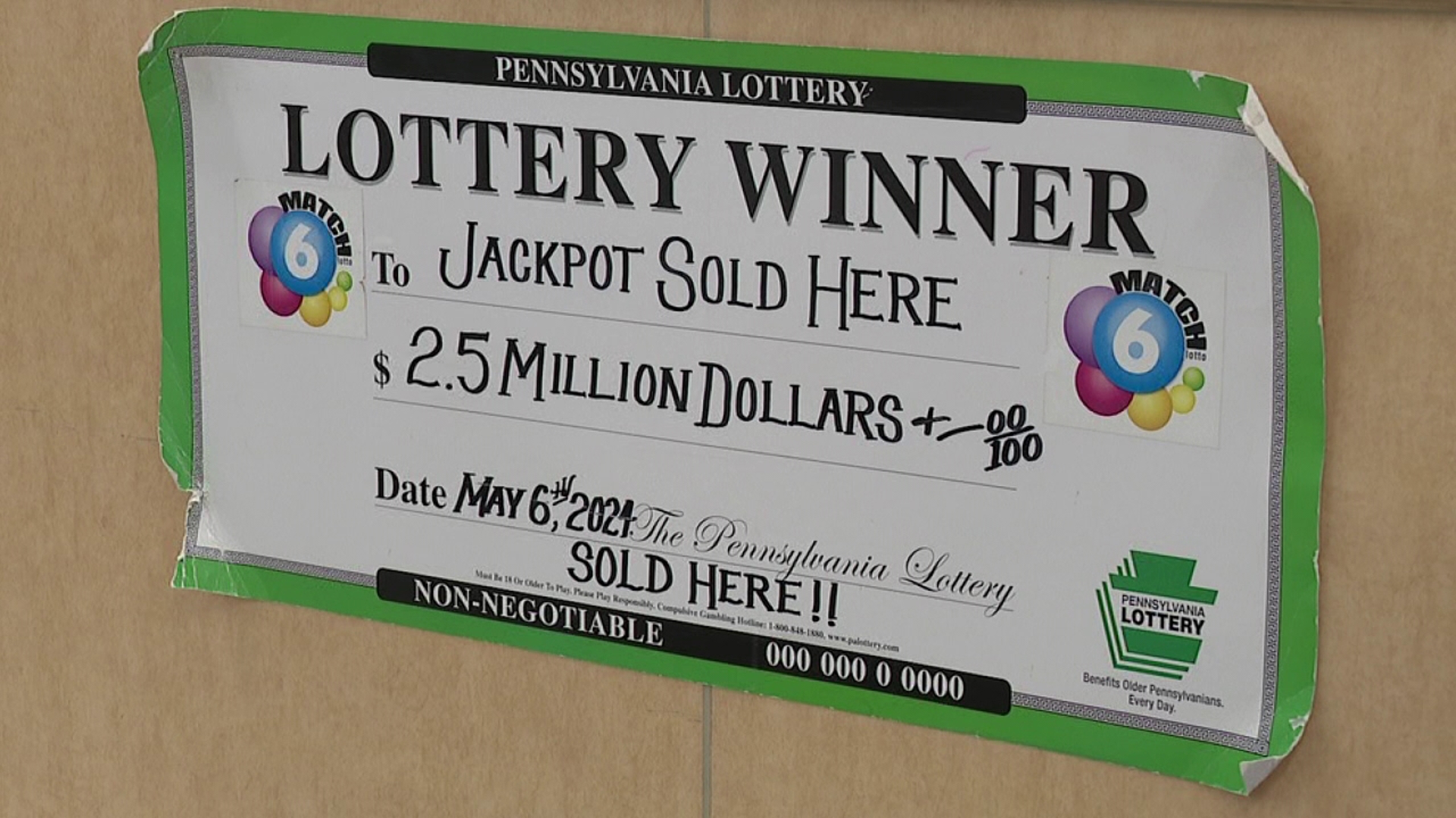 Unclaimed $2.5M lottery ticket in Wayne County nears expiration | wnep.com