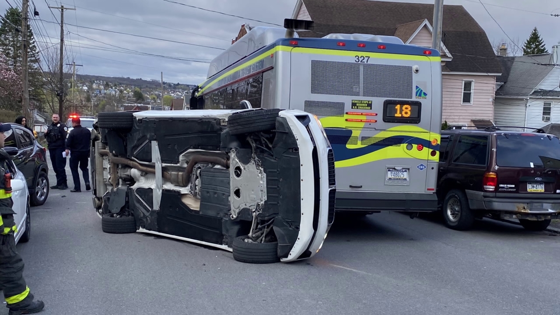 Car flips during crash in Scranton | wnep.com