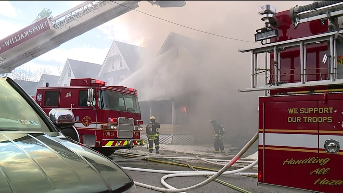 Two Williamsport Firefighters Hurt Fighting Fire in Windy Conditions ...