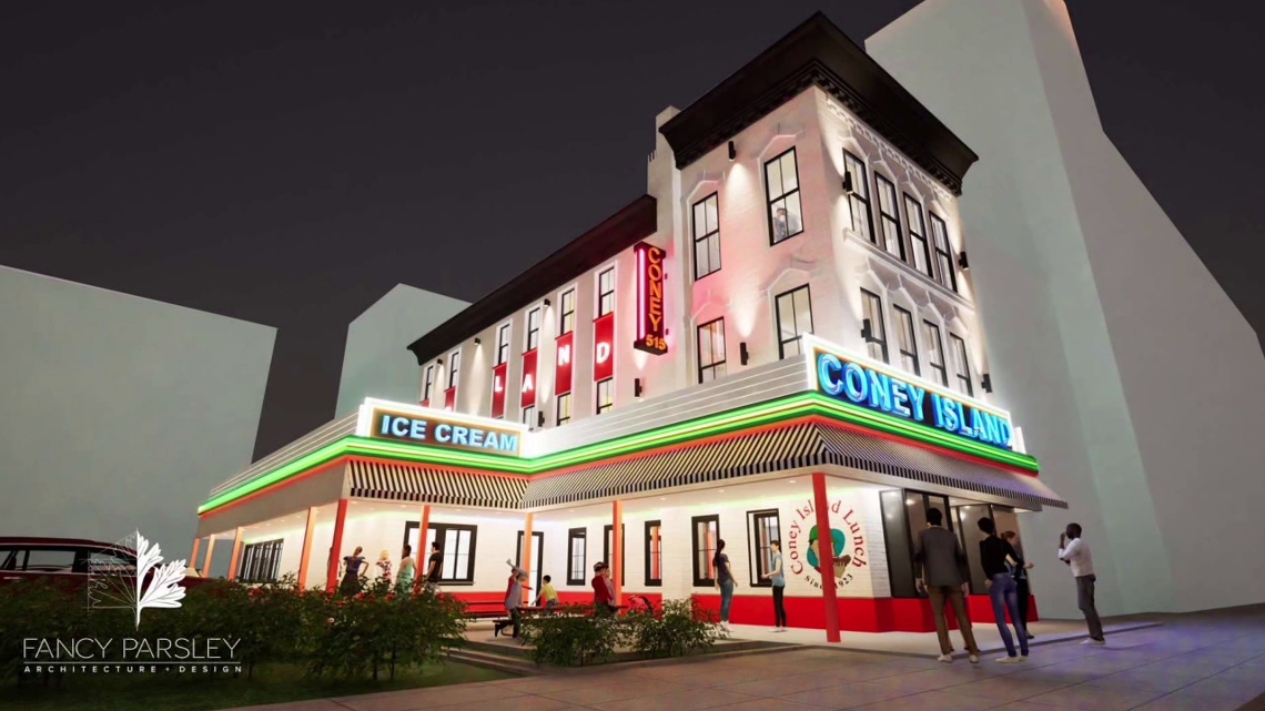 Facade of former Coney Island Lunch building partially collapses in ...