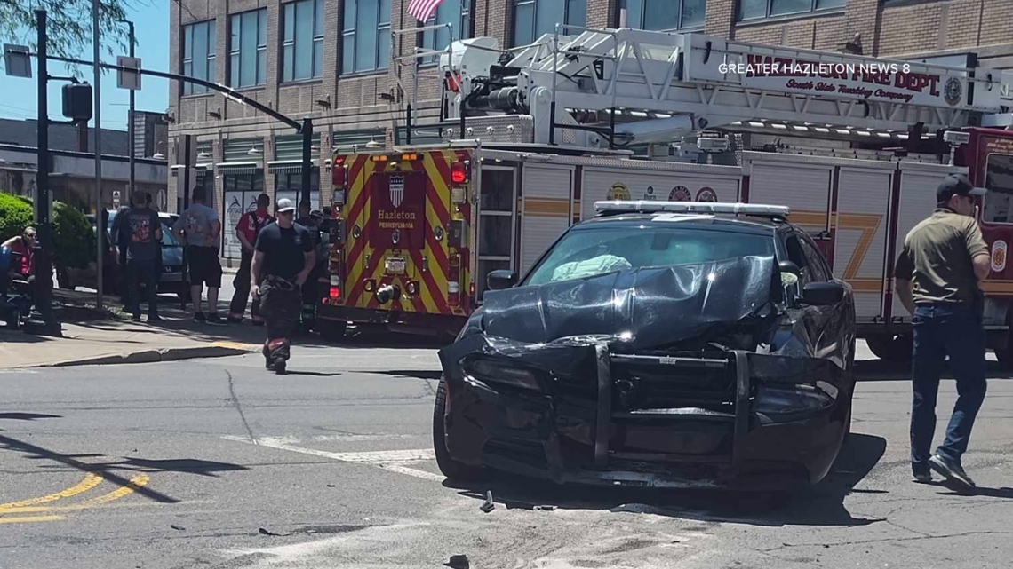 Police car hit while taking child to hospital in Luzerne County | wnep.com