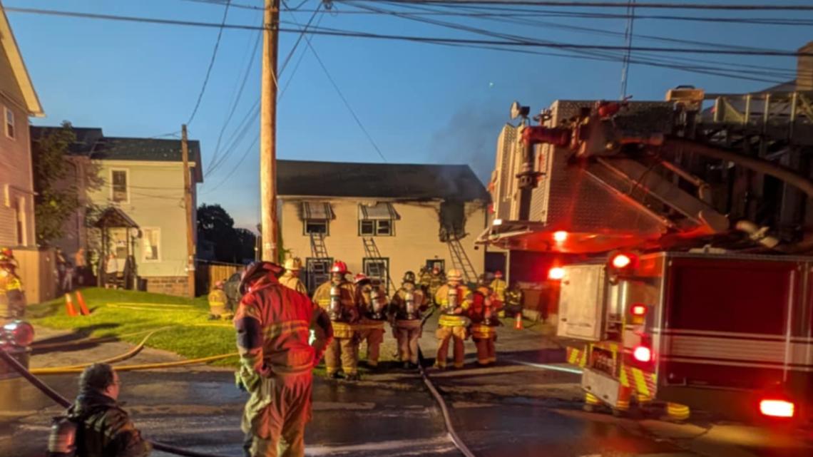 Man jumps to safety as flames blaze through Clinton County home | wnep.com