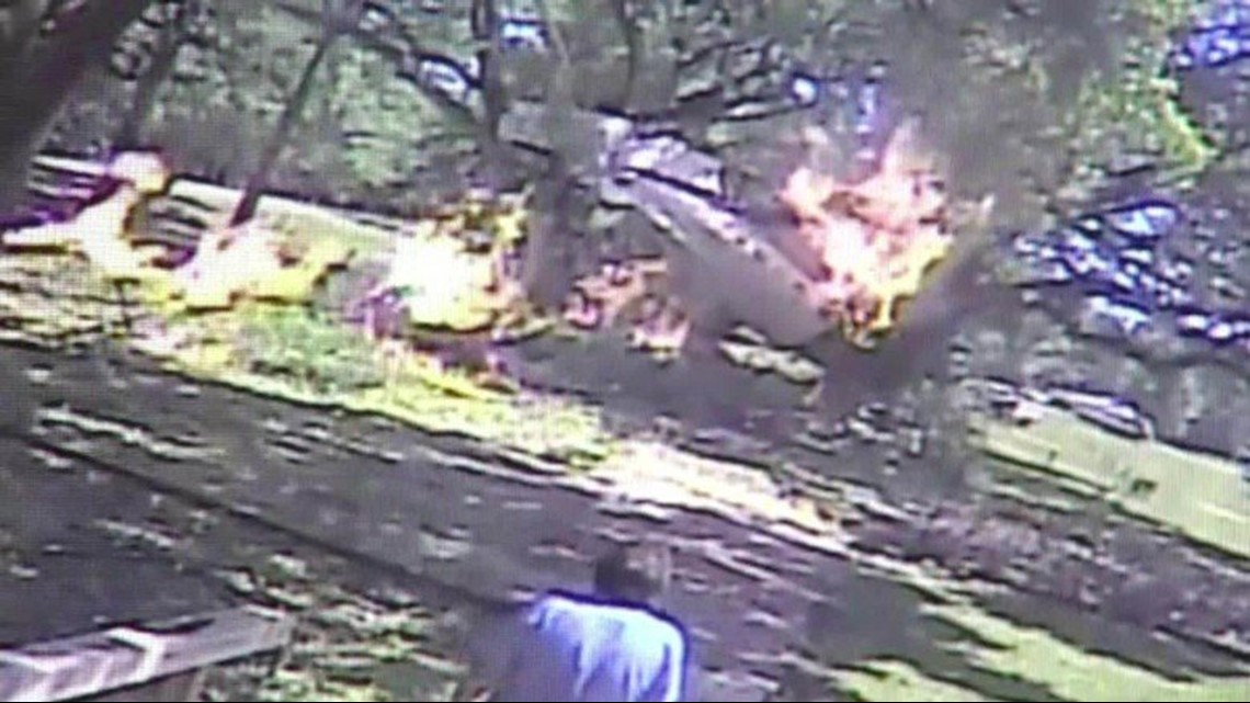 Surveillance Camera Captures Fiery Plane Crash, Pilot Walks Away | wnep.com