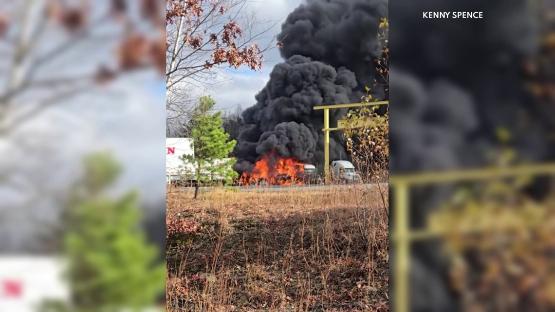 Crews respond after tractor-trailers catch fire in Hazleton | wnep.com