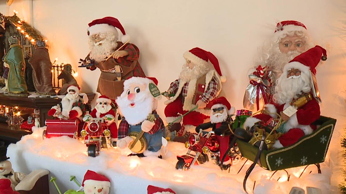 Christmas collectors in Monroe Co. display Santas: On The PA Road ...