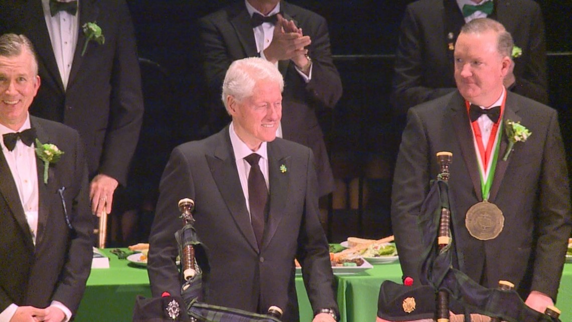 Former President Bill Clinton addresses Friendly Sons of St. Patrick of ...