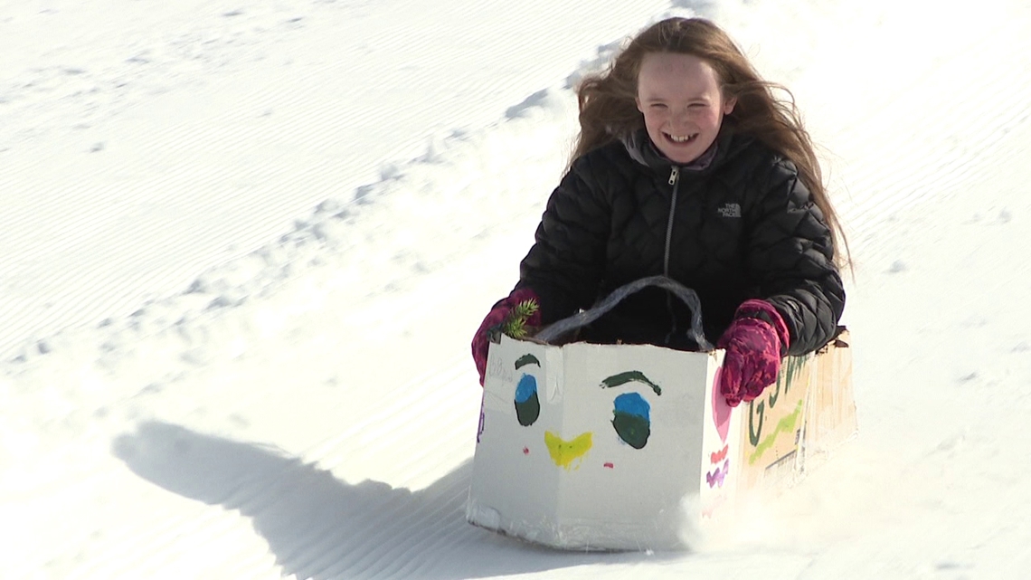Girl Scouts create cardboard sleds on Montage Mtn. | wnep.com