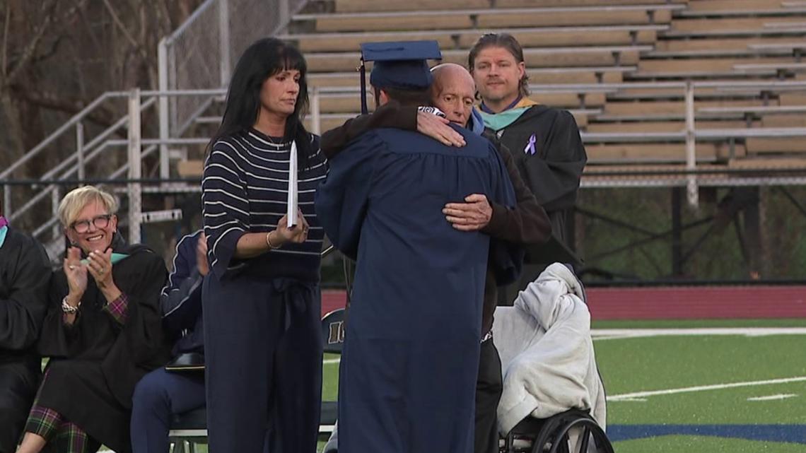 A father's final wish fulfilled: Getting to see his son graduate ...