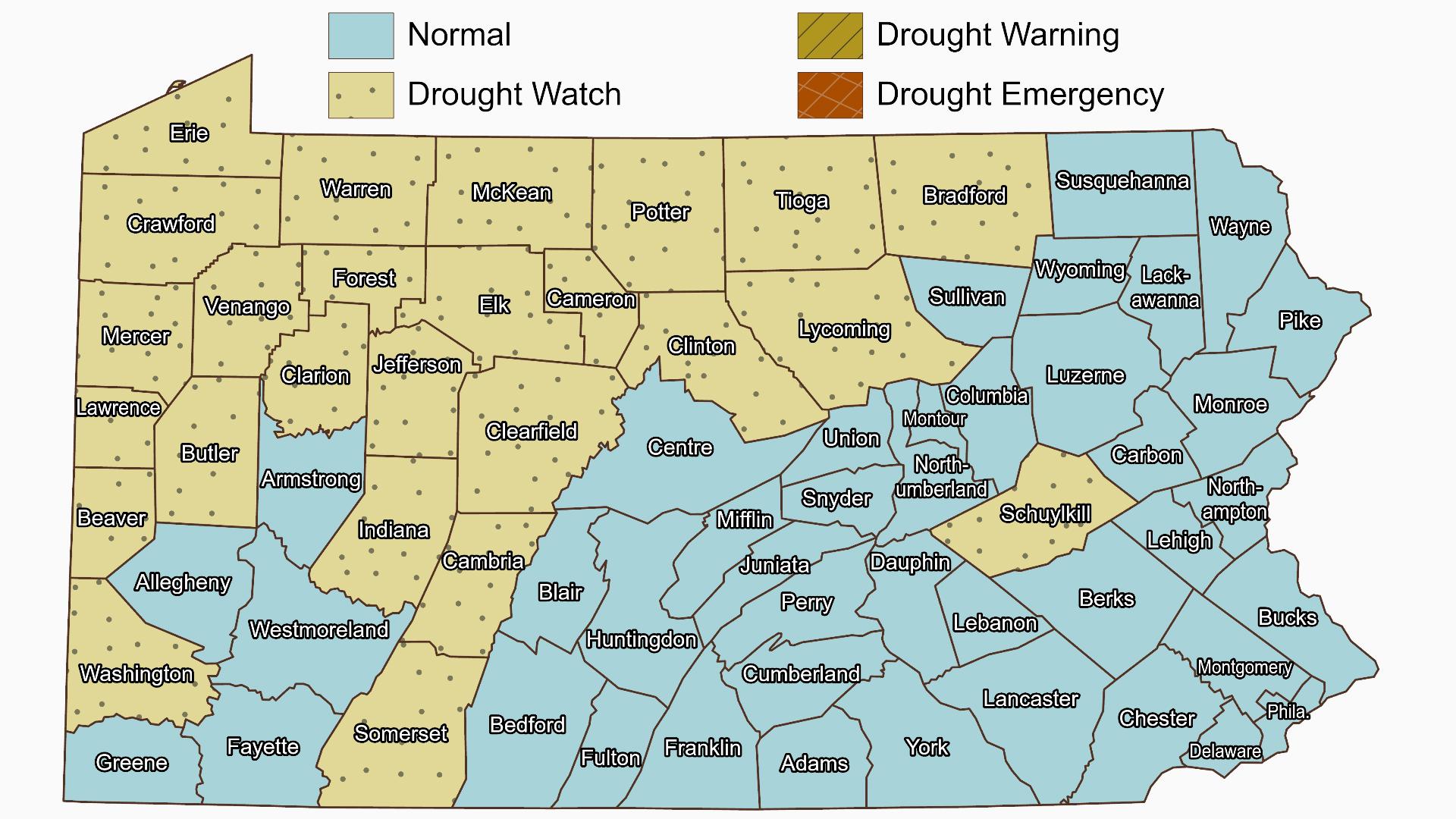Pennsylvania DEP issues drought watch for 25 counties | wnep.com